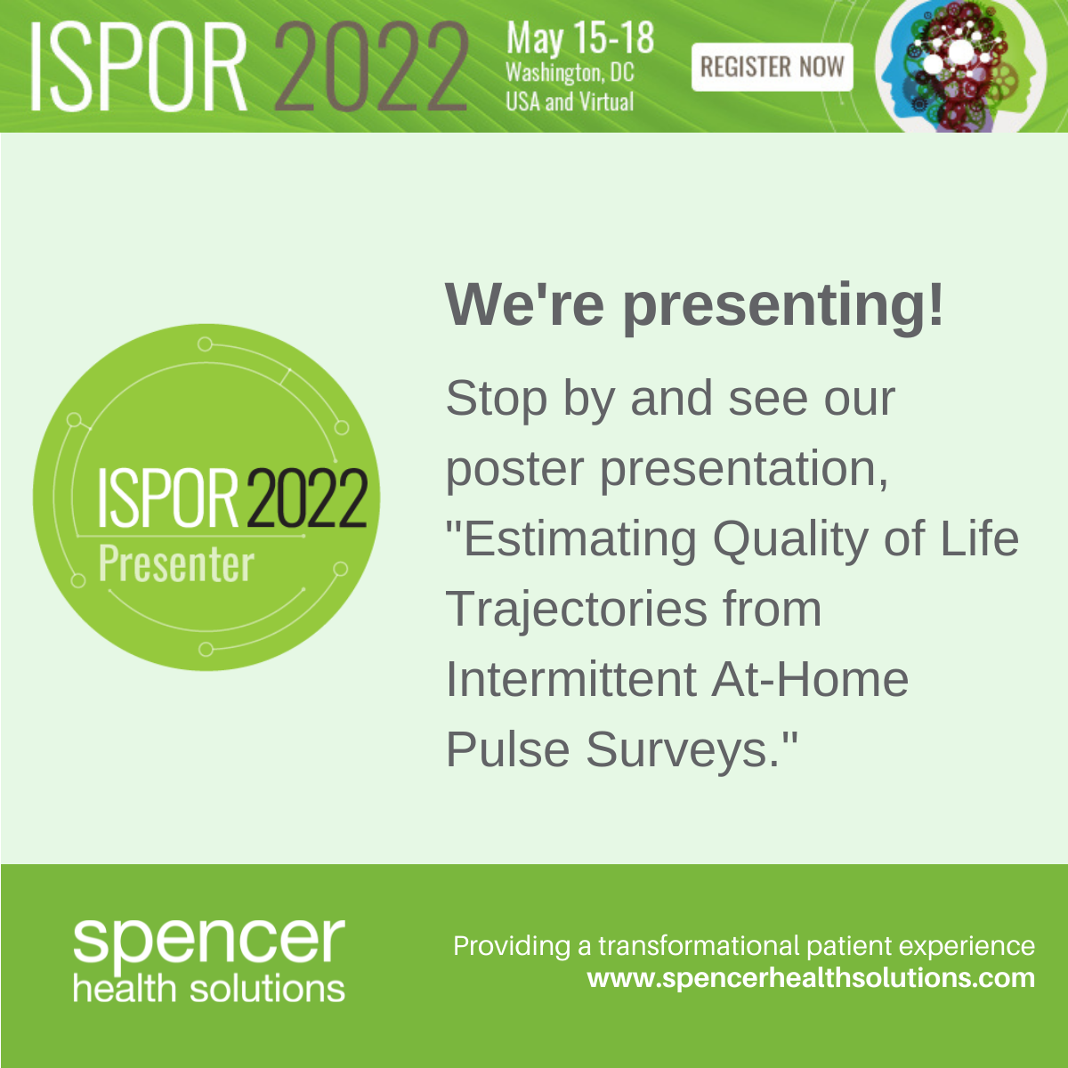 Attending ISPOR 2022 in DC?
